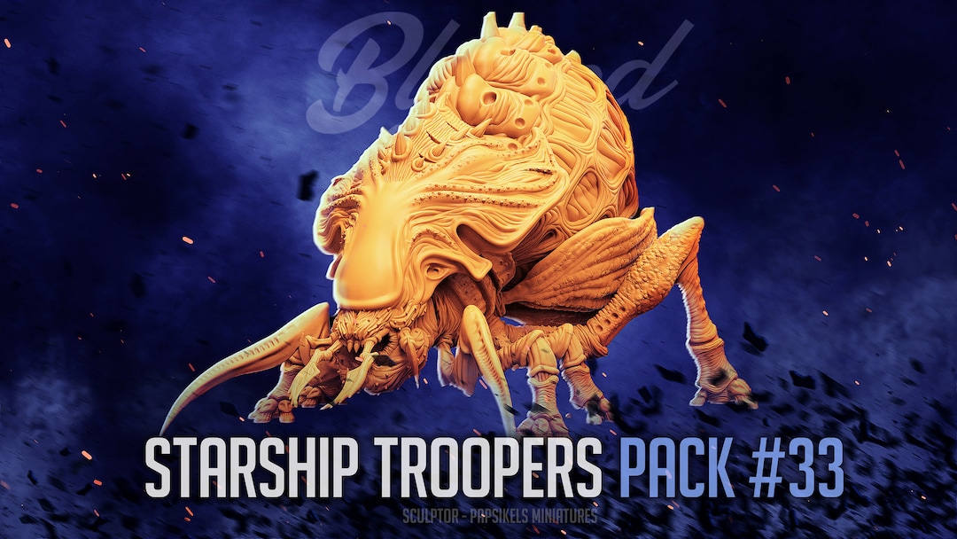 Starship Trooper PLASMA BUG X 1 Starship Troopers sculpted - Etsy