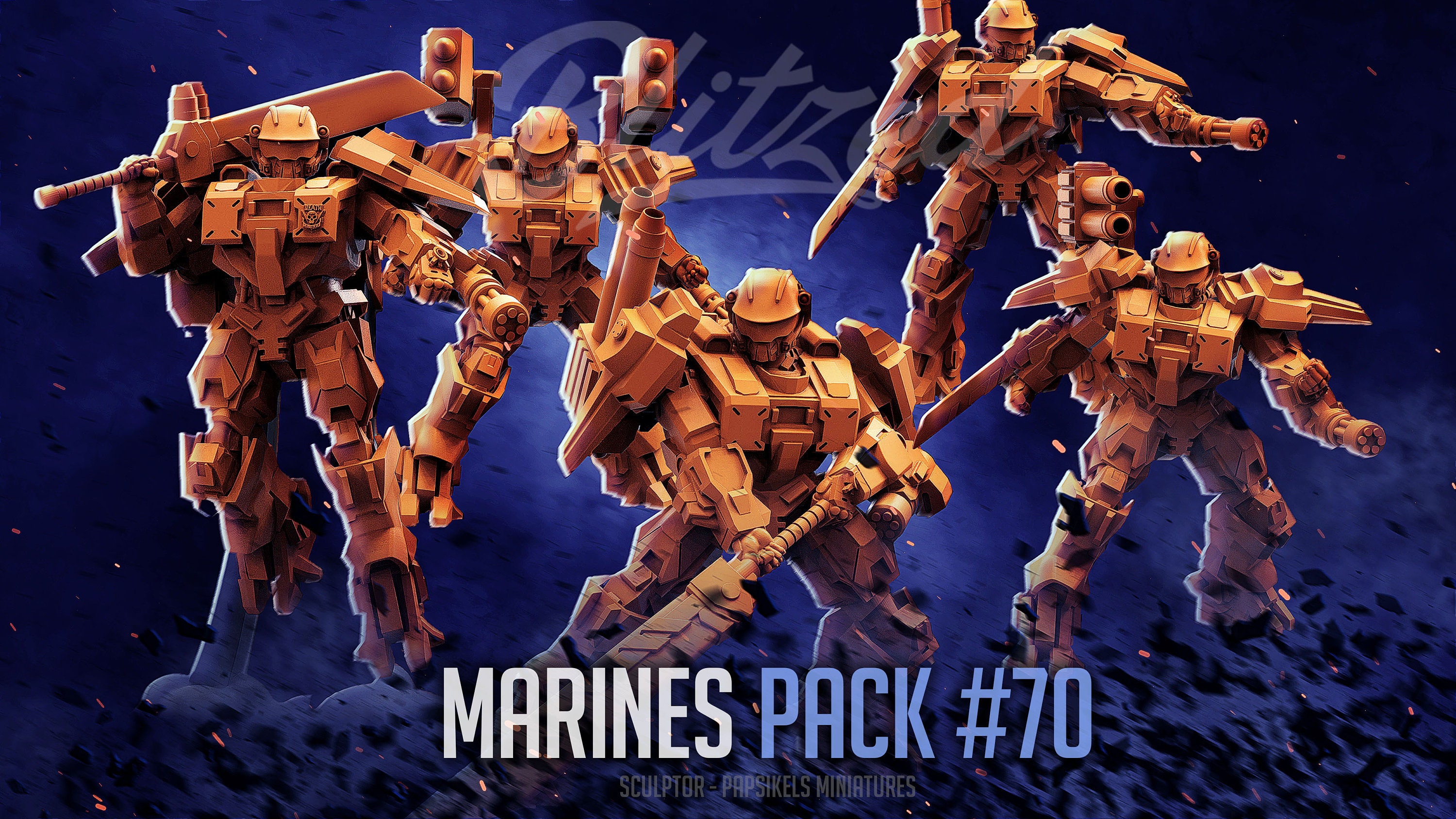 Heavy Exo Suit Marines X 5 - Aliens - (sculpted by Papsikels) - Etsy UK