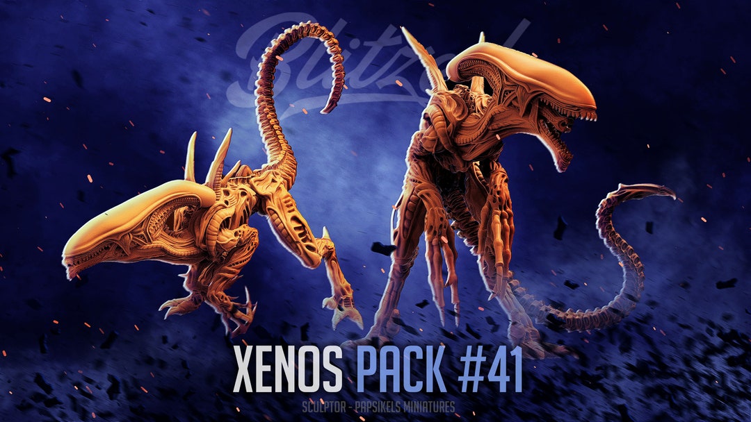 XENO UTAHRAPTOR X 2 - Aliens - (sculpted by Papsikels) - Etsy