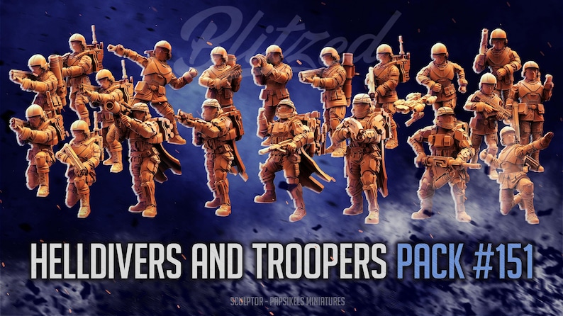 Helldivers and Troopers - (sculpted by Papsikels) - Etsy UK