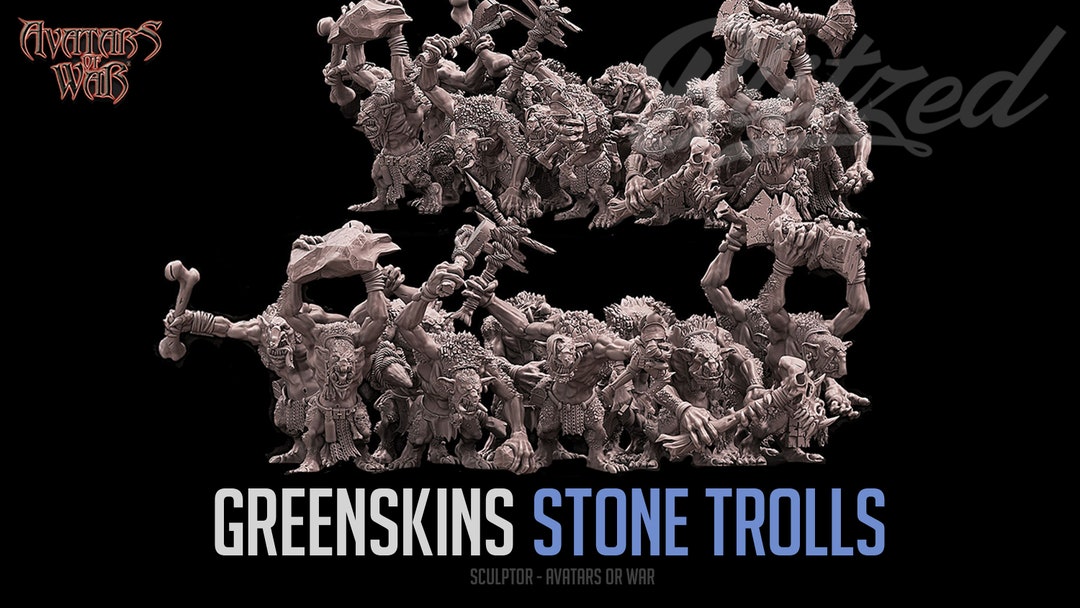 Stone Trolls X 10 - Fantasy - (sculpted by Avatars of War) - Etsy UK
