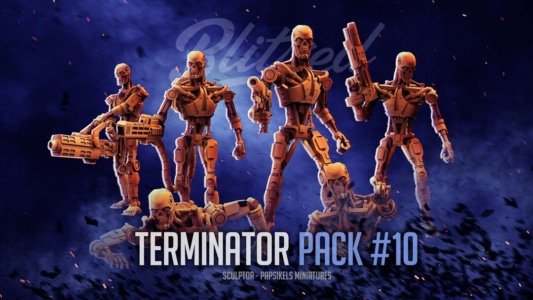 Exterminators X 6 - Terminator - (sculpted by Papsikels) - Etsy UK