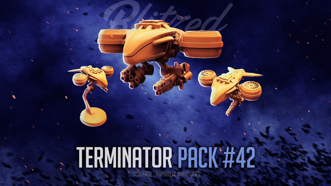 FLYING DRONE EK-8 Plasma Killer X 3 - Terminator - (sculpted by ...