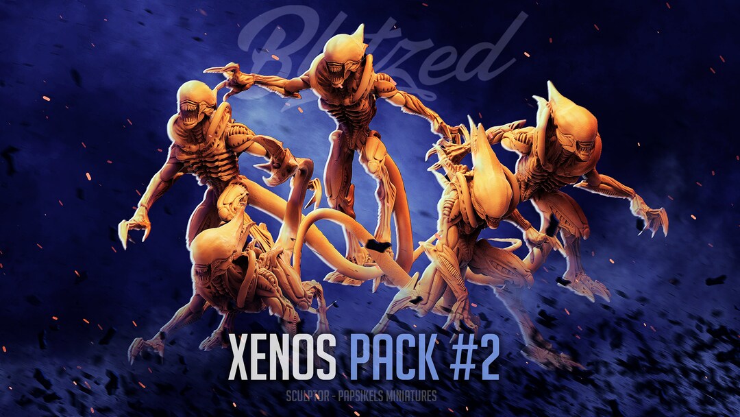 Aliens Xeon's X 5 - Aliens - (sculpted by Papsikels) - Etsy UK