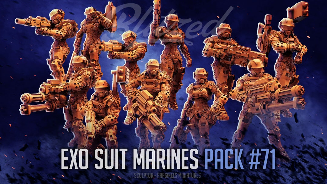 Exo Suit Marines X 11 - Aliens - (sculpted by Papsikels) - Etsy UK