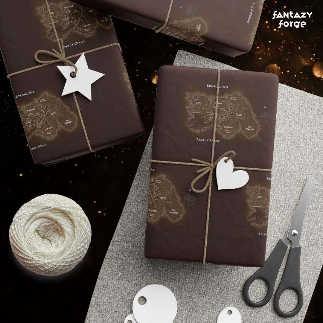 Fourth Wing Map Wrapping Paper, Fourth Wing Map, Iron Flame, Xaden ...