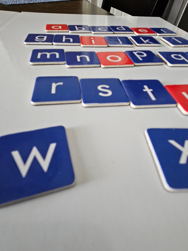 10 Sets of Magnetic Letter Tiles for Phonics black & White - Etsy