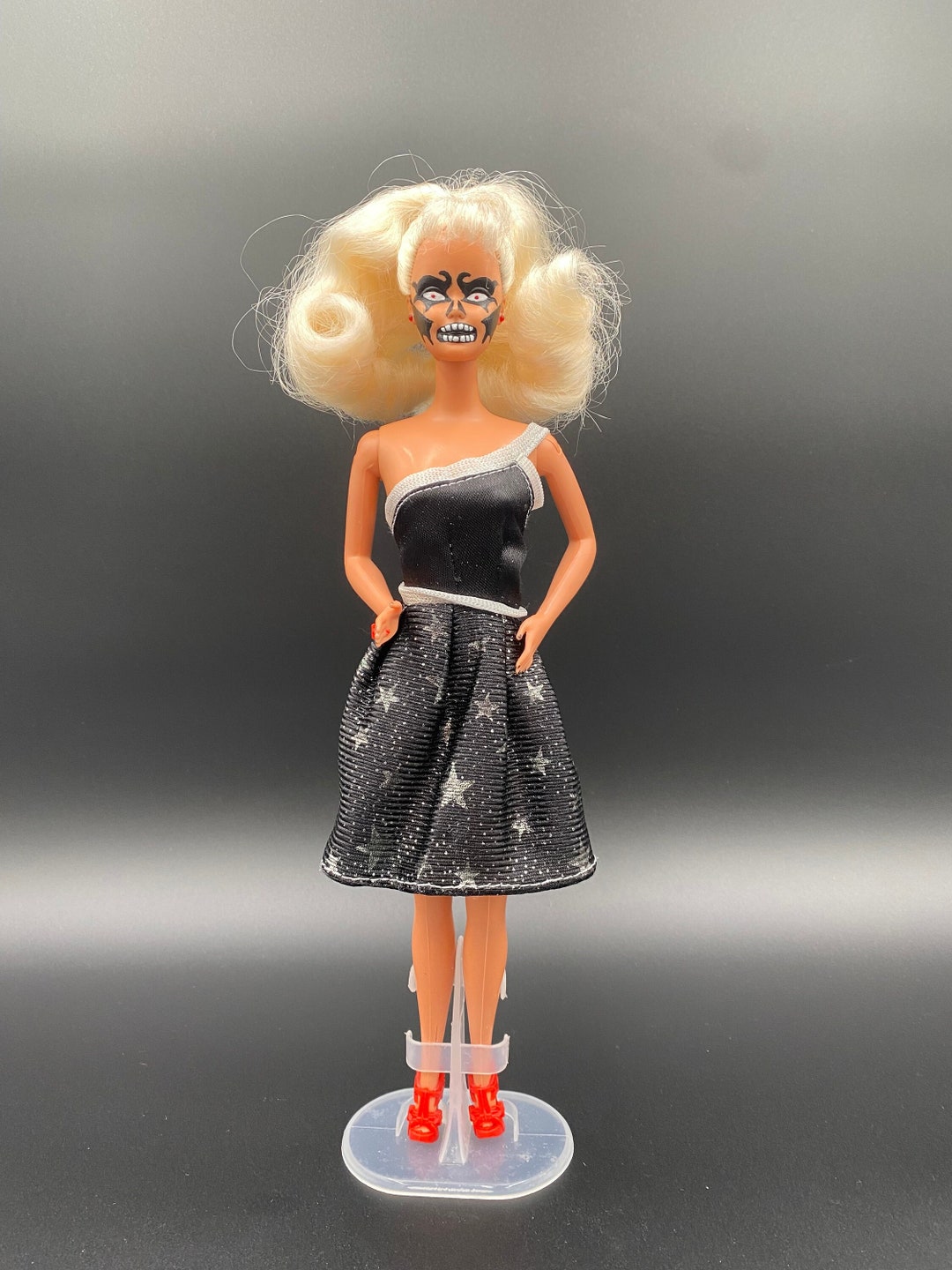 Black and Red Monster Barbie - Etsy