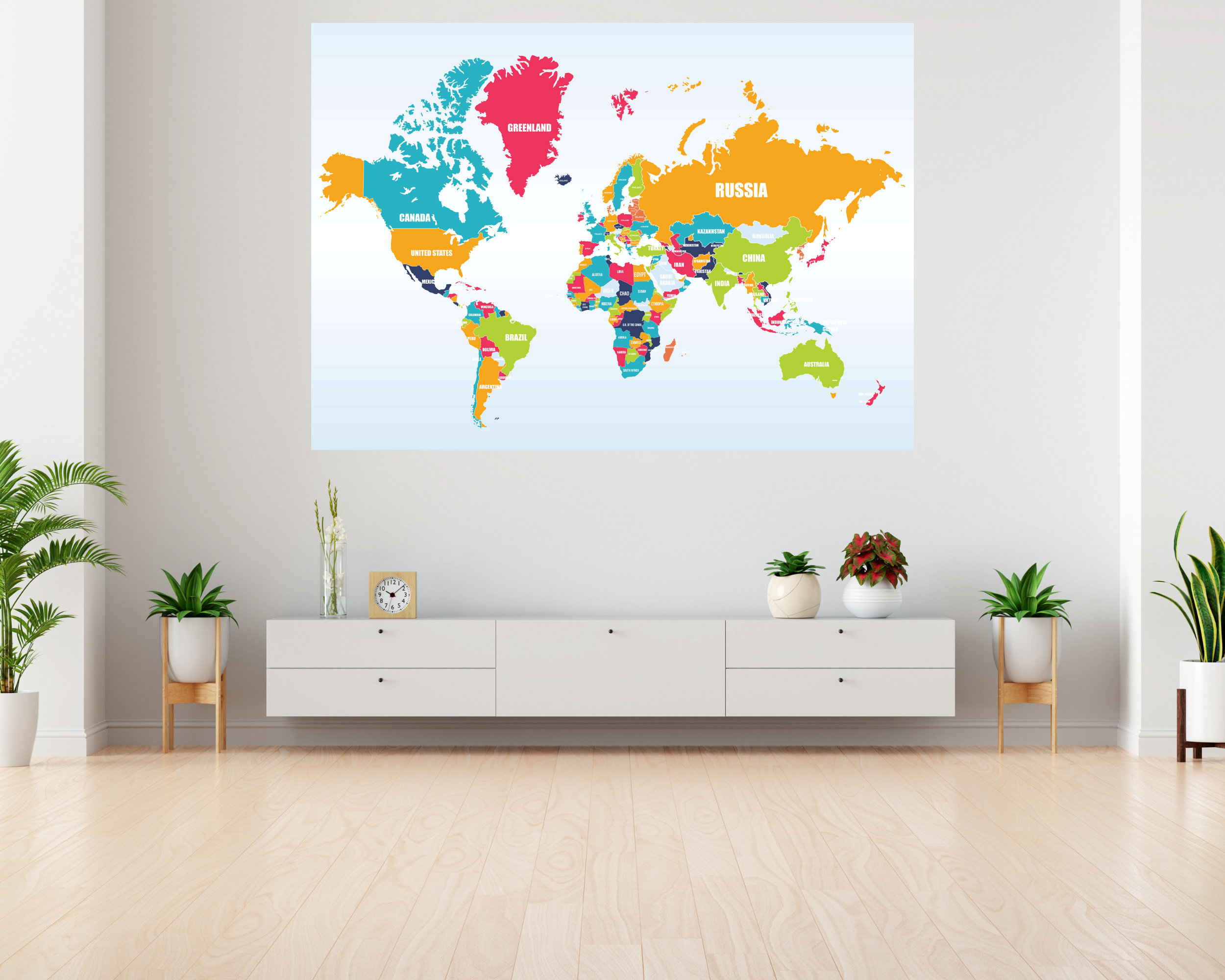 World Map Wall Art, Large Wall Art, Canvas Wall Art, World Map Canvas ...