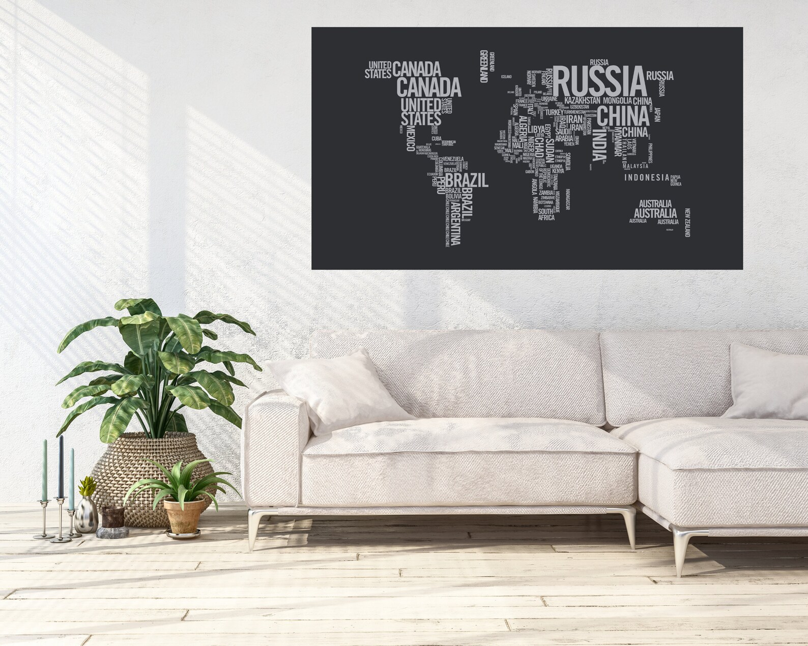 World Map Wall Art, World Map Canvas, World Map Poster, Canvas Wall Art ...