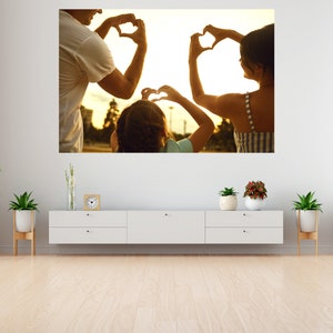 Customizable Family Photo Canvas, Custom Portrait From Photo, Custom ...