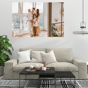 Customizable Family Photo Canvas, Custom Portrait From Photo, Custom ...