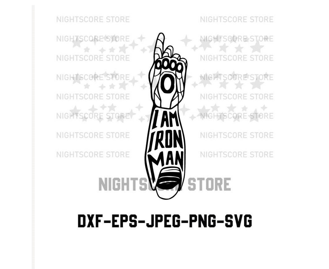 Iron Man SVG File, Avengers Ironman Download Digital File Dxf Png .dxf ...
