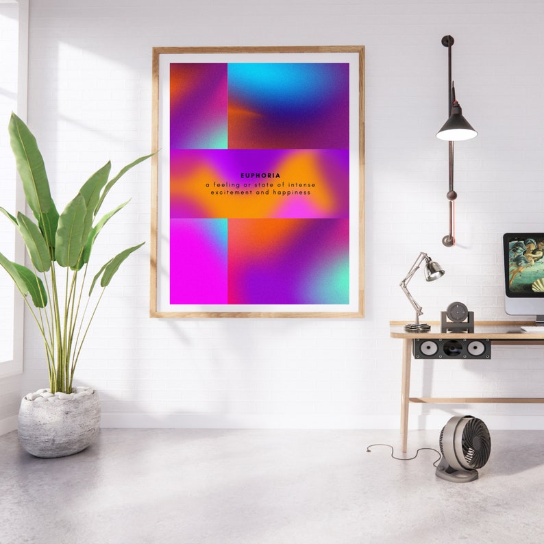Euphoria, Psychedelic, Digital Print, Wall Art, Powerful, Statement ...