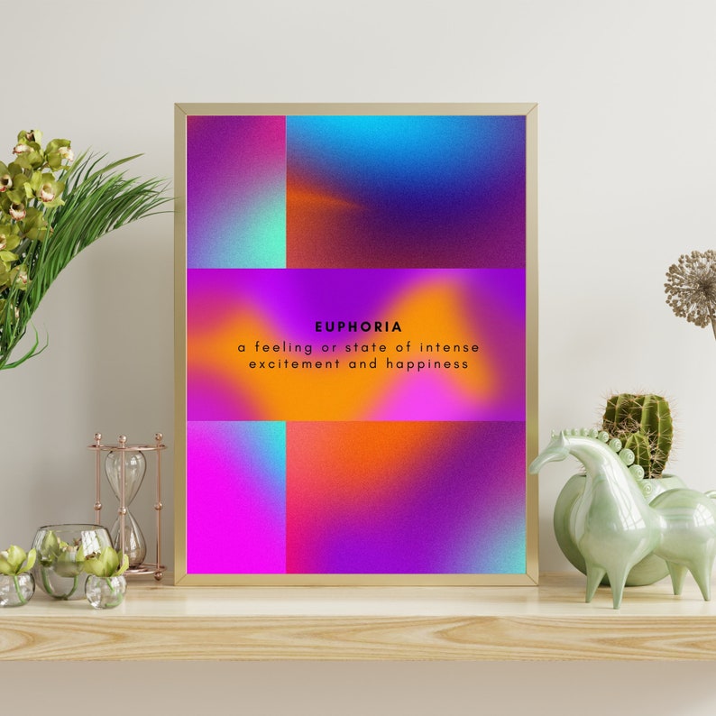 Euphoria, Psychedelic, Digital Print, Wall Art, Powerful, Statement ...