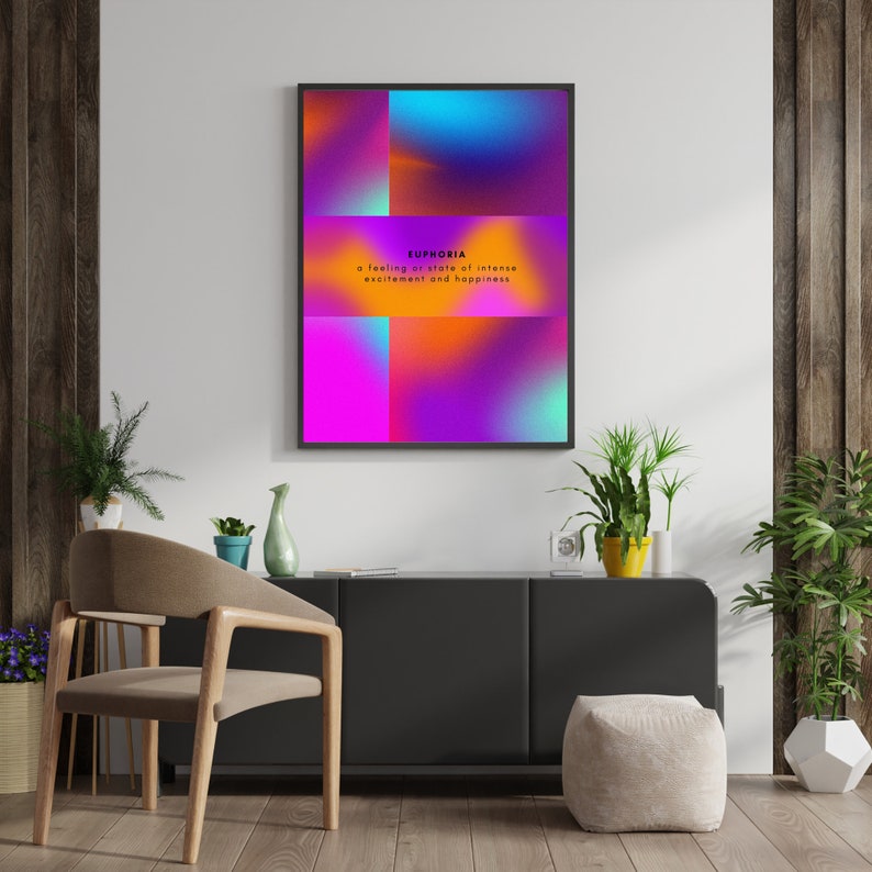 Euphoria, Psychedelic, Digital Print, Wall Art, Powerful, Statement ...