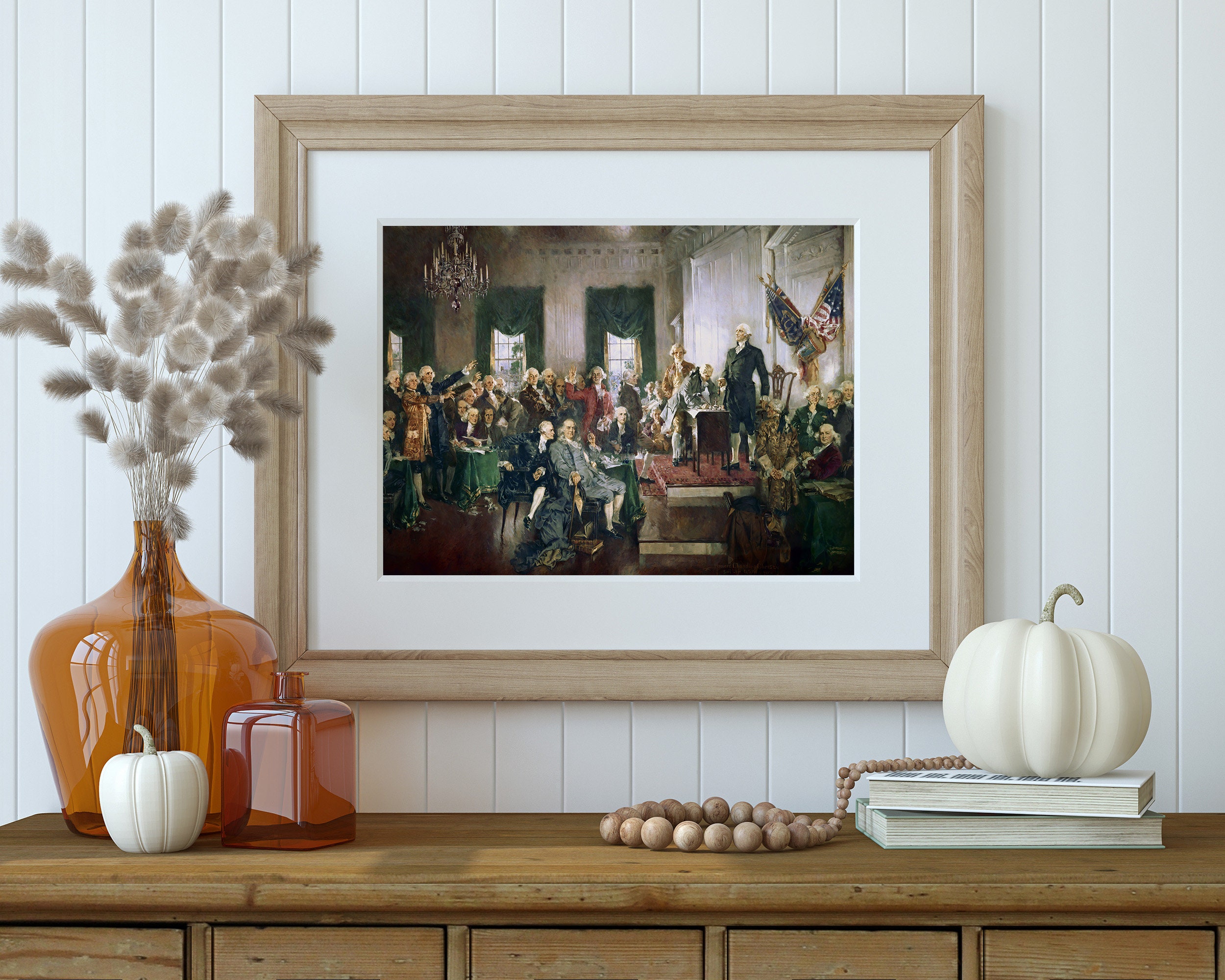 Vintage Signing the Constitution Print I Fourth of July, Independence ...