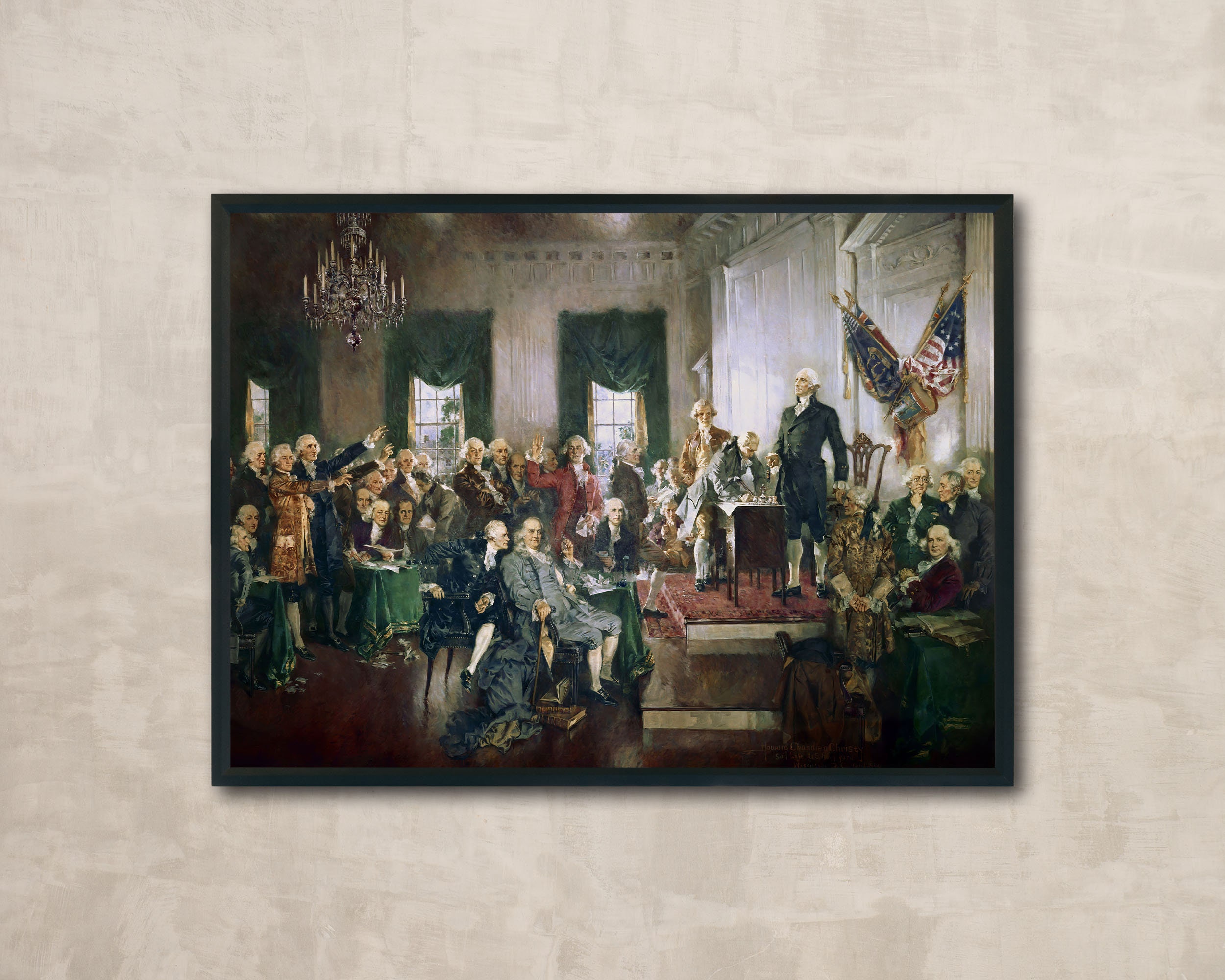 Vintage Signing the Constitution Print I Fourth of July, Independence ...
