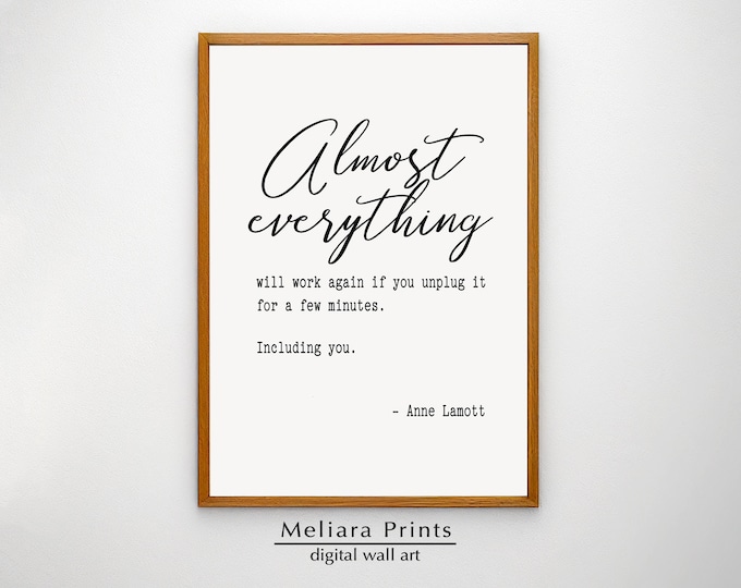 Unplug, Inspirational Printable Wall Art, Instant Download, Unplug Live ...