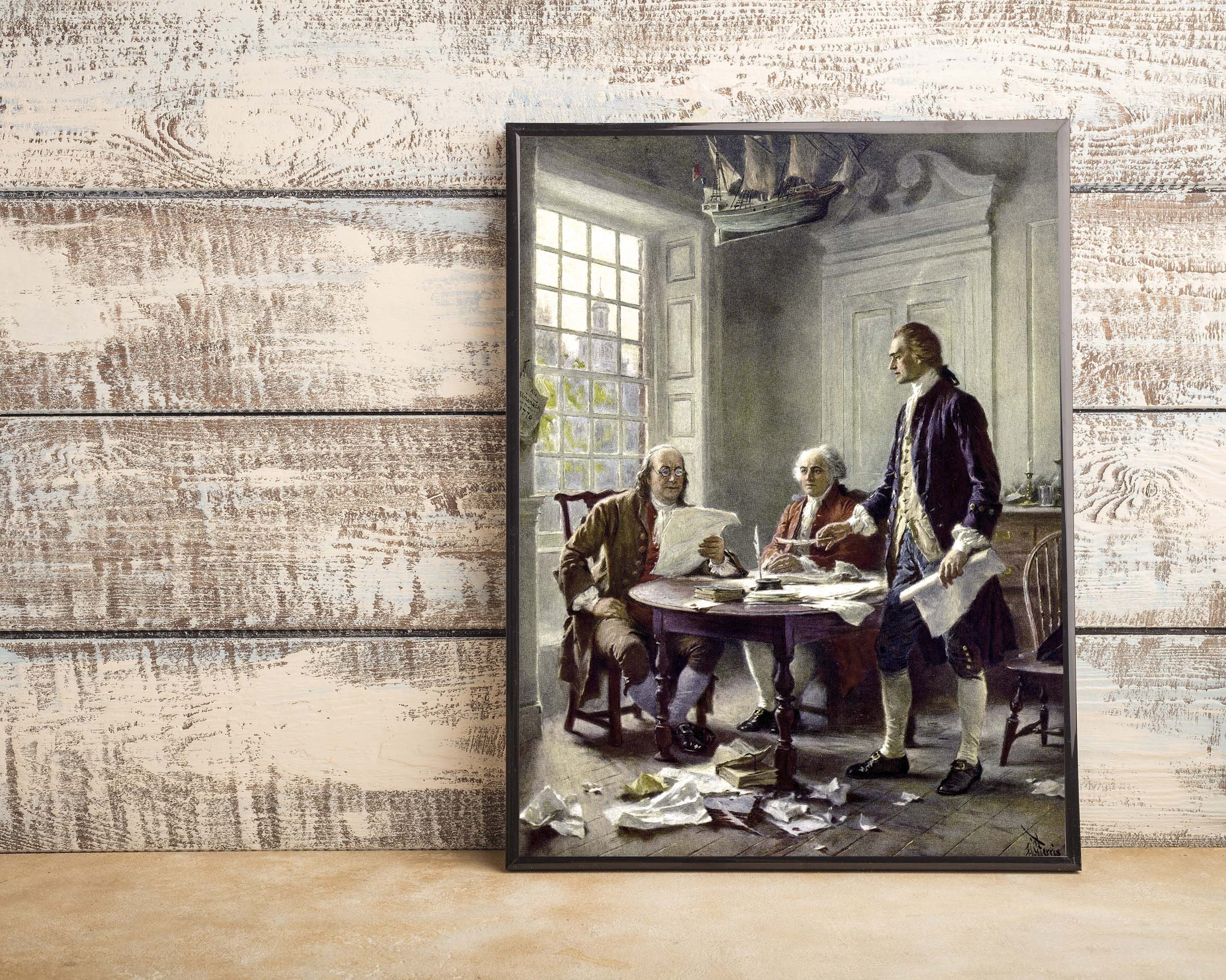 Vintage Writing the Declaration Print I Fourth of July, Independence ...