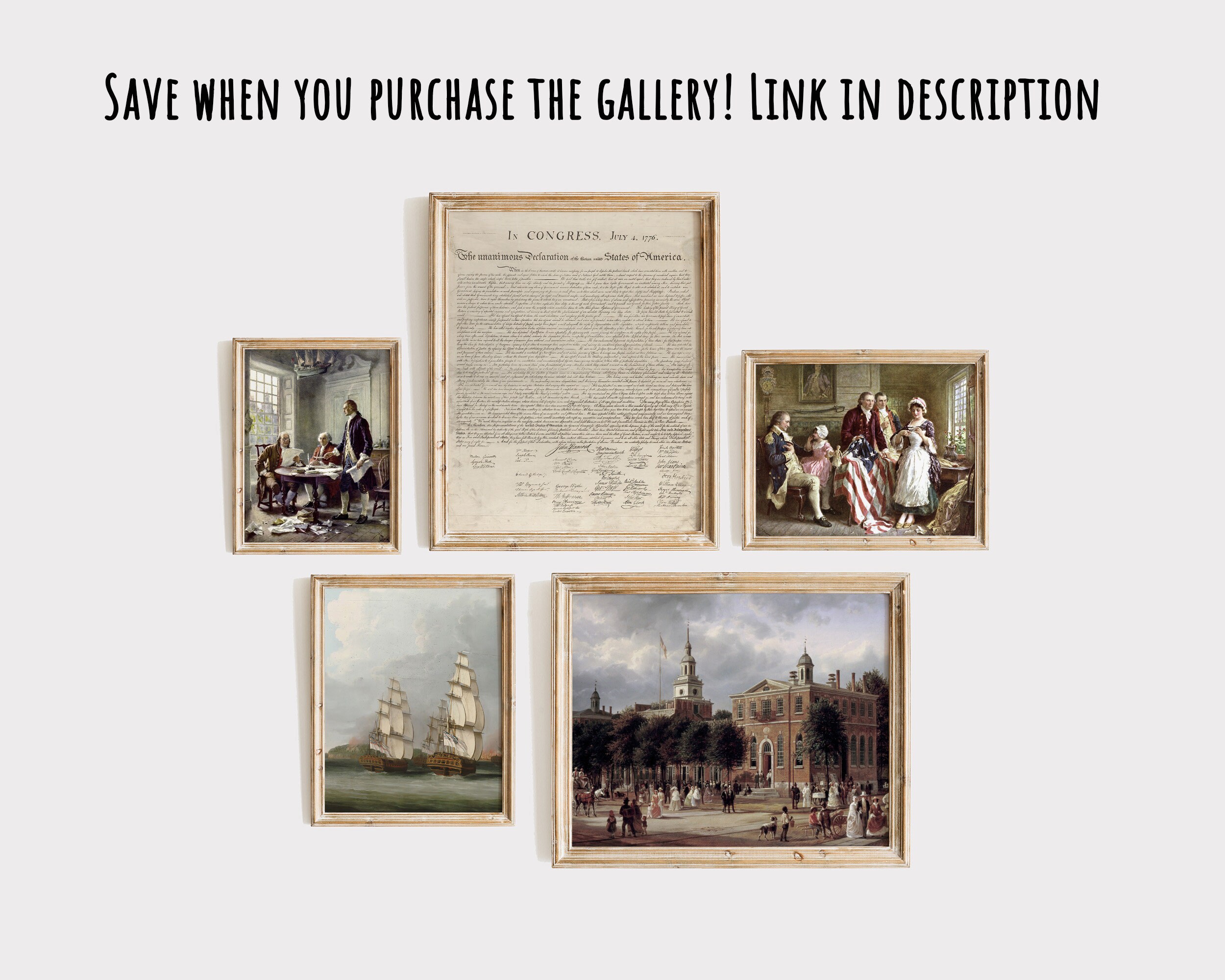 Vintage Writing the Declaration Print I Fourth of July, Independence ...