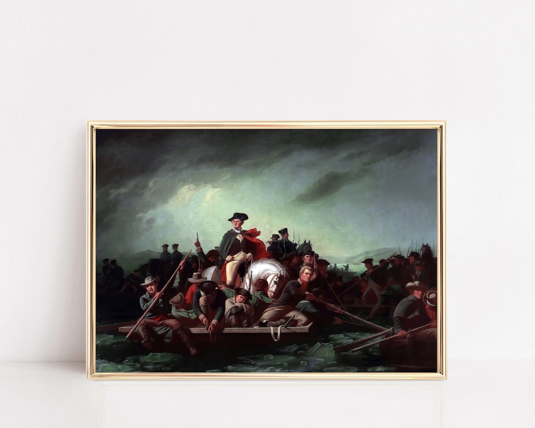 Vintage George Washington Crossing the Delaware I Fourth of July ...