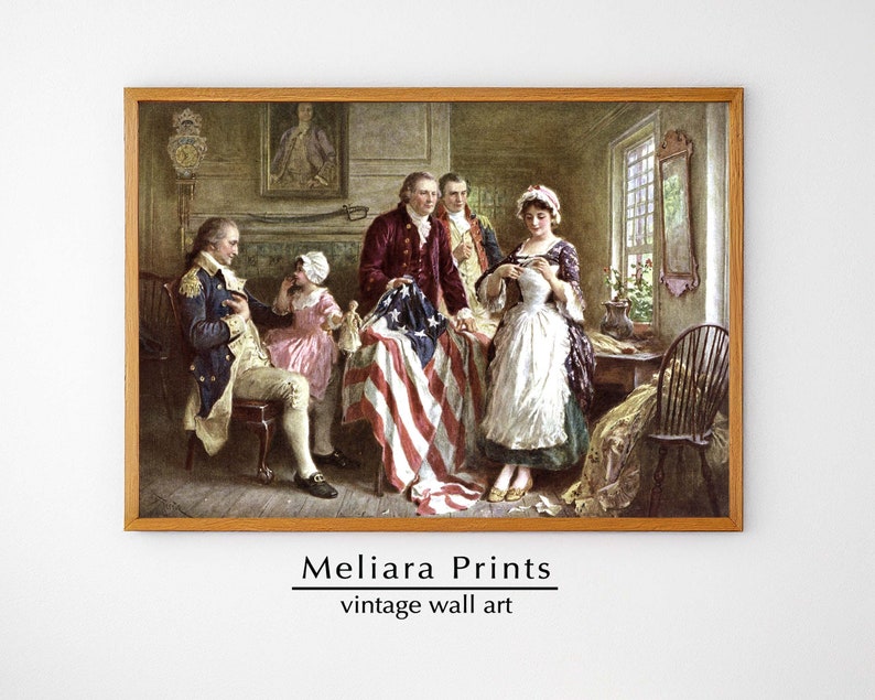 Set of 5 Vintage July 4th Prints I Declaration of Independence, 1776 I ...