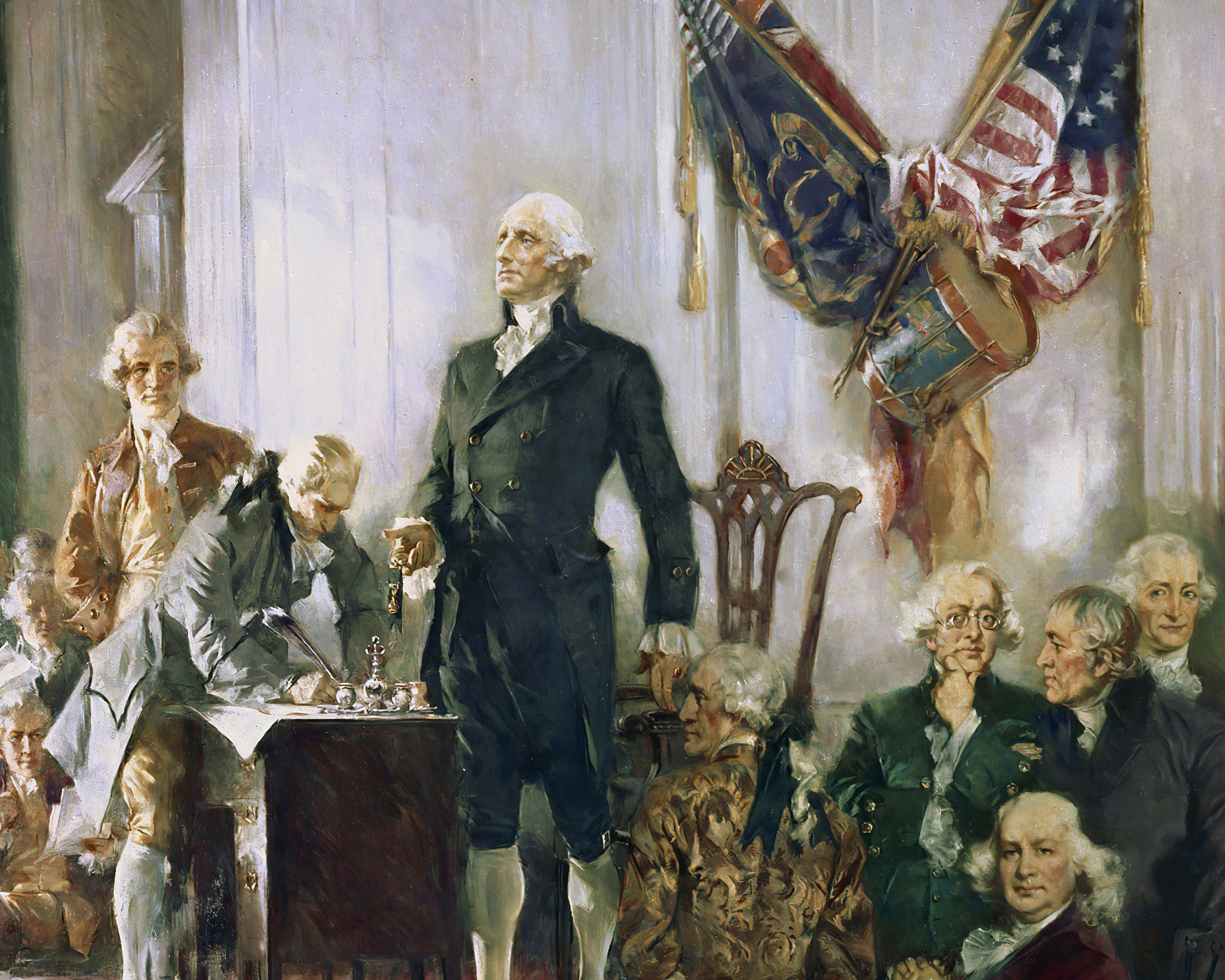 Vintage Signing the Constitution Print I Fourth of July, Independence ...