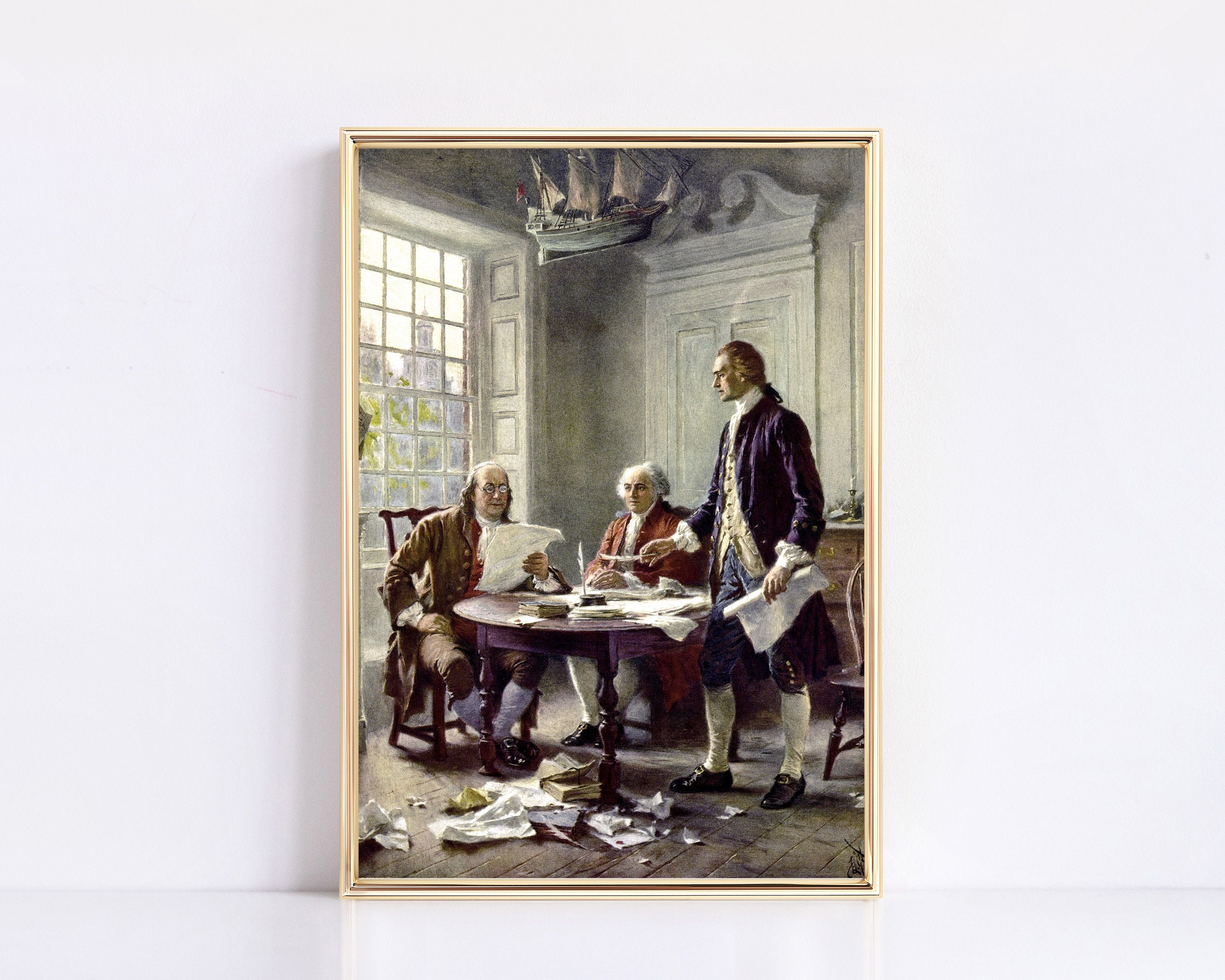 Thomas Jefferson Writing The Declaration Of Independence Drawing