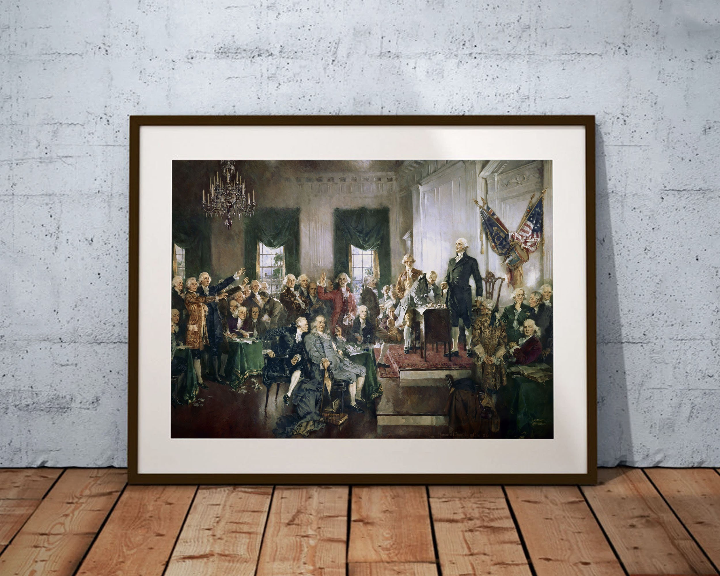 Vintage Signing the Constitution Print I Fourth of July, Independence ...