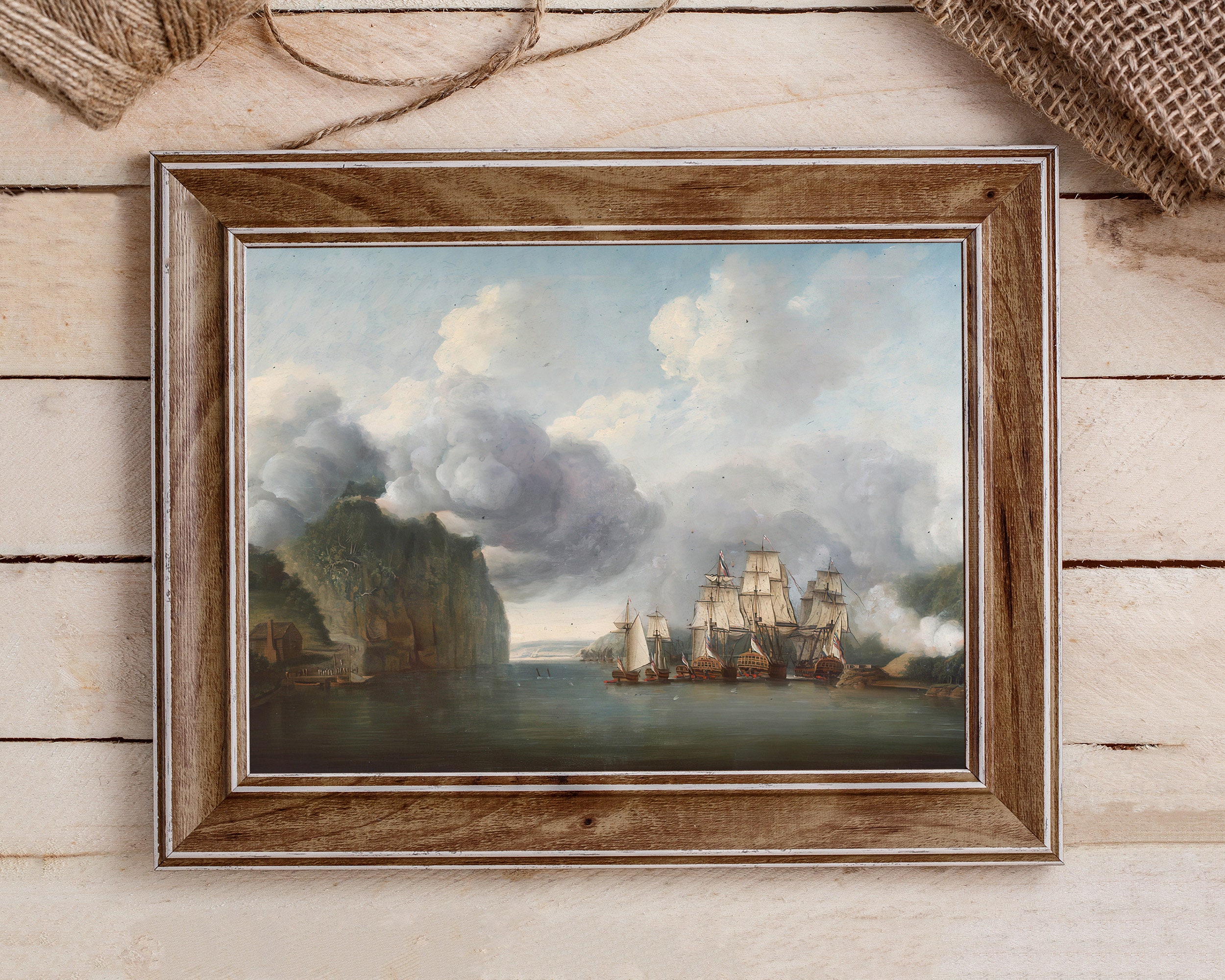 Vintage Revolutionary War Ships Print I July 4th, Independence Day ...