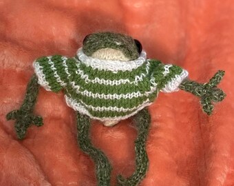 Pattern Overalls Knitting Pattern for Frog (5.3inches) - Etsy