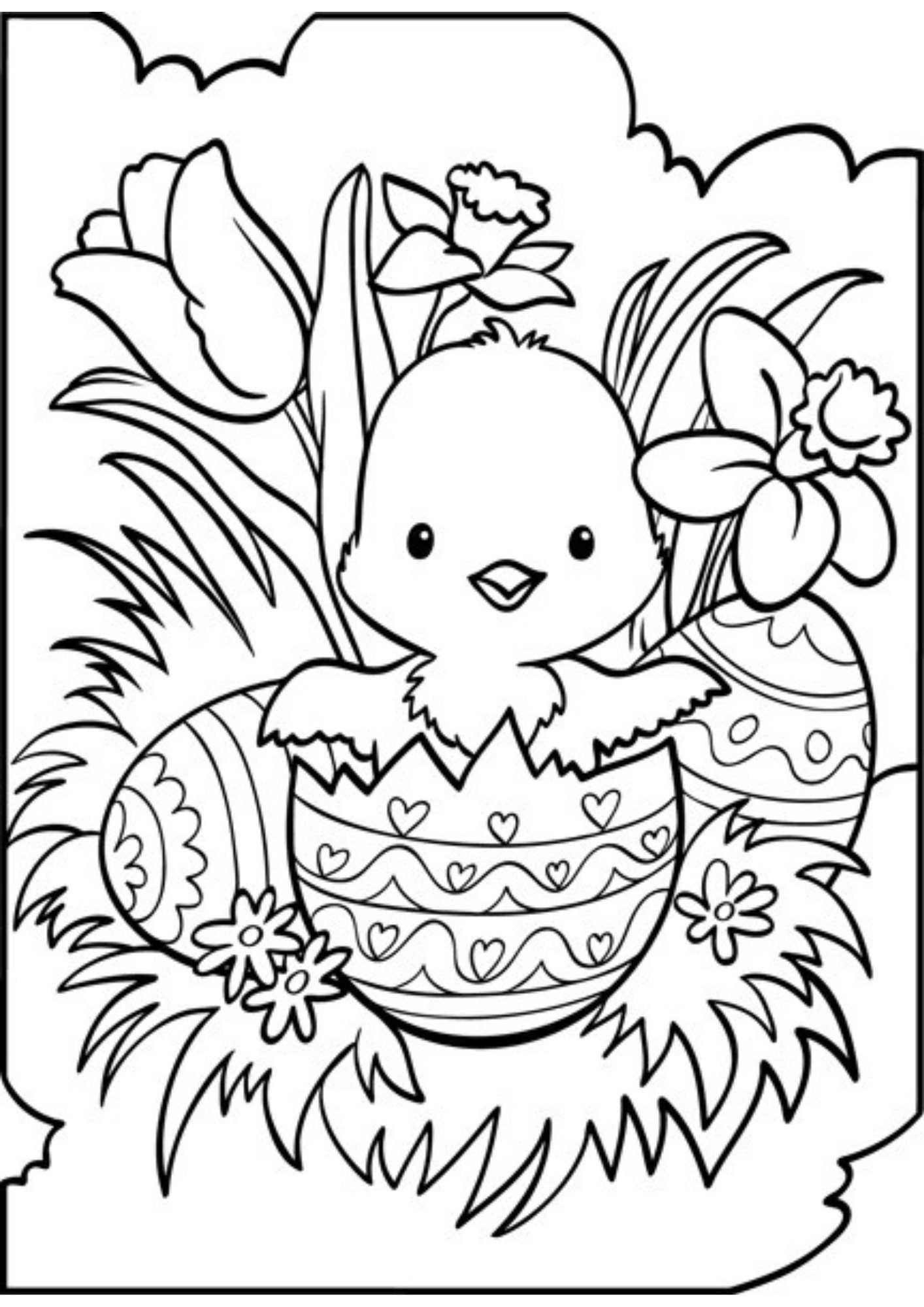 Easter Coloring Pages Printable | Printable Vertical Pages for Easter ...