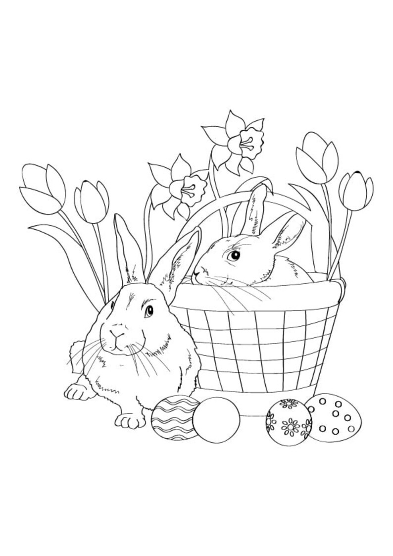 Easter Coloring Pages Printable | Printable Vertical Pages for Easter ...