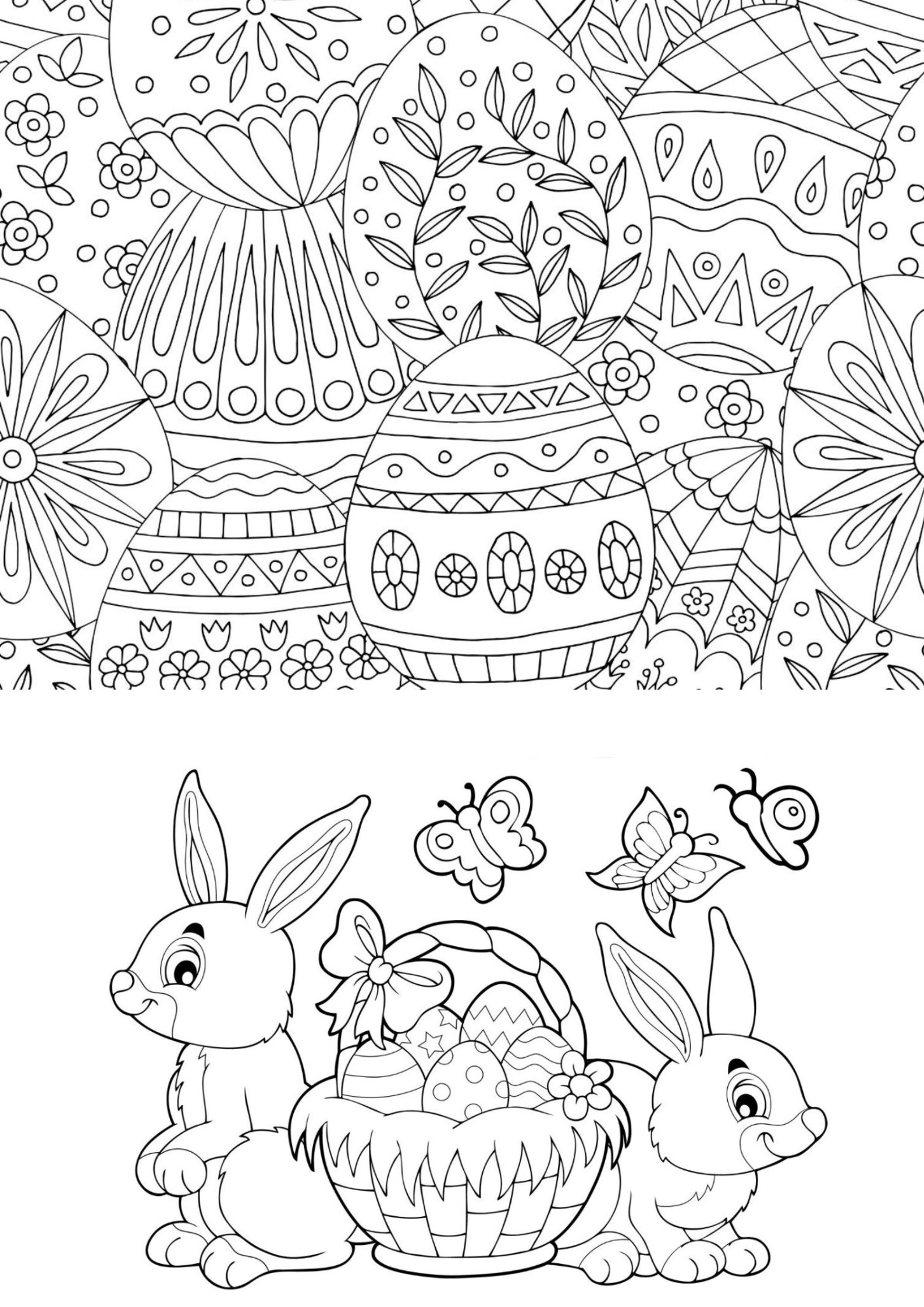 Easter Coloring Pages Printable | Printable Vertical Pages for Easter ...