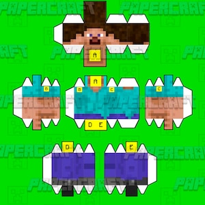 Printeable Set of Minecraft + Steve + Alex + Creeper + Figures and ...