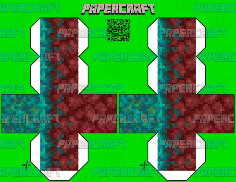 Printeable Set of Minecraft Nether + Ghast + Blaze + Figures and Blocks ...