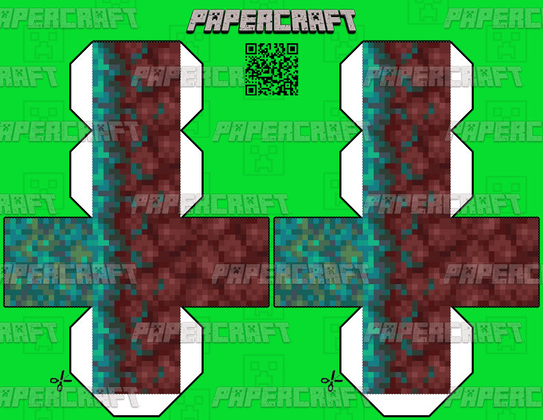 Printeable Set of Minecraft Nether + Ghast + Blaze + Figures and Blocks ...