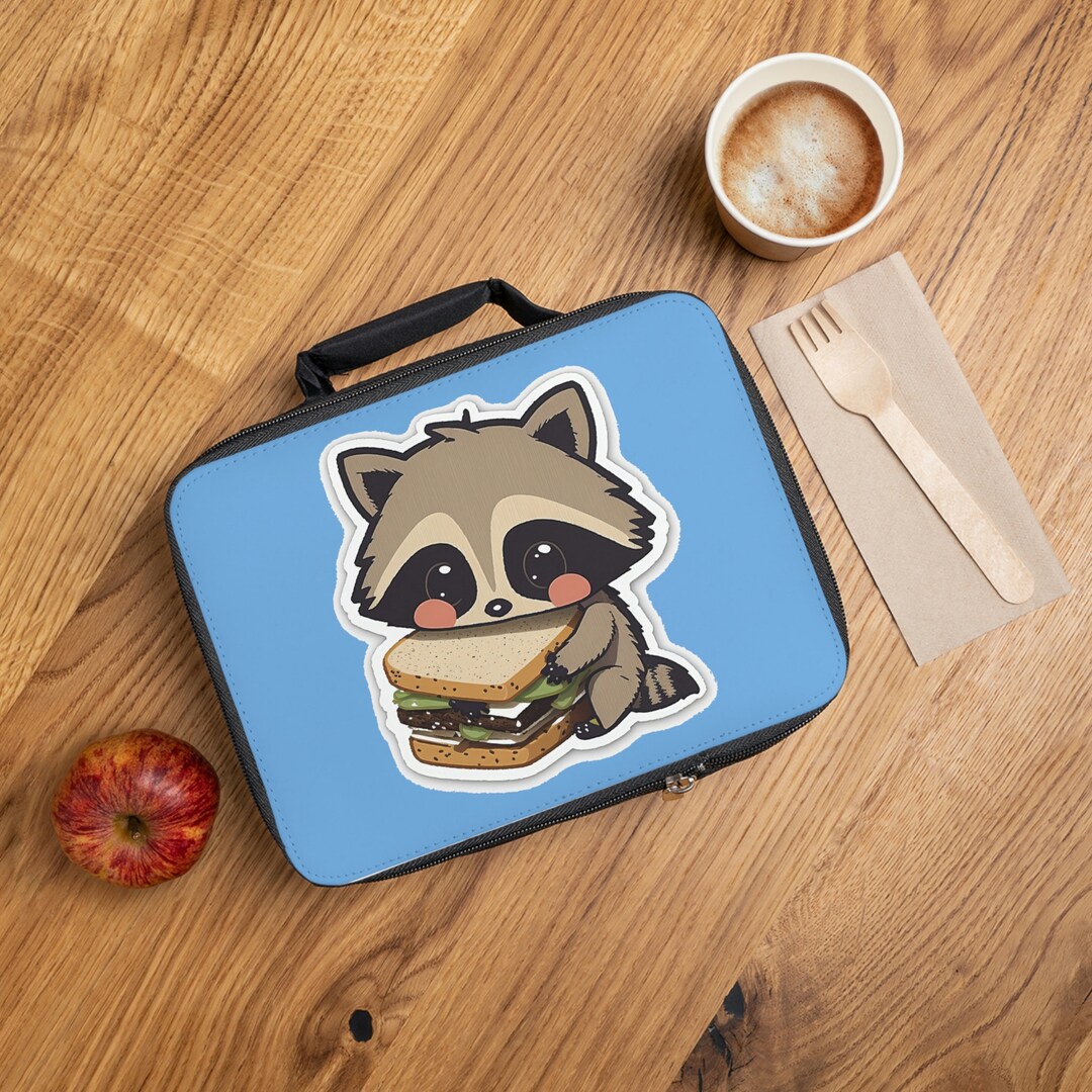 INSULATED CUTE RACCOON Lunch Bag 3 Cute Raccoon Insulated Lunch Bag ...
