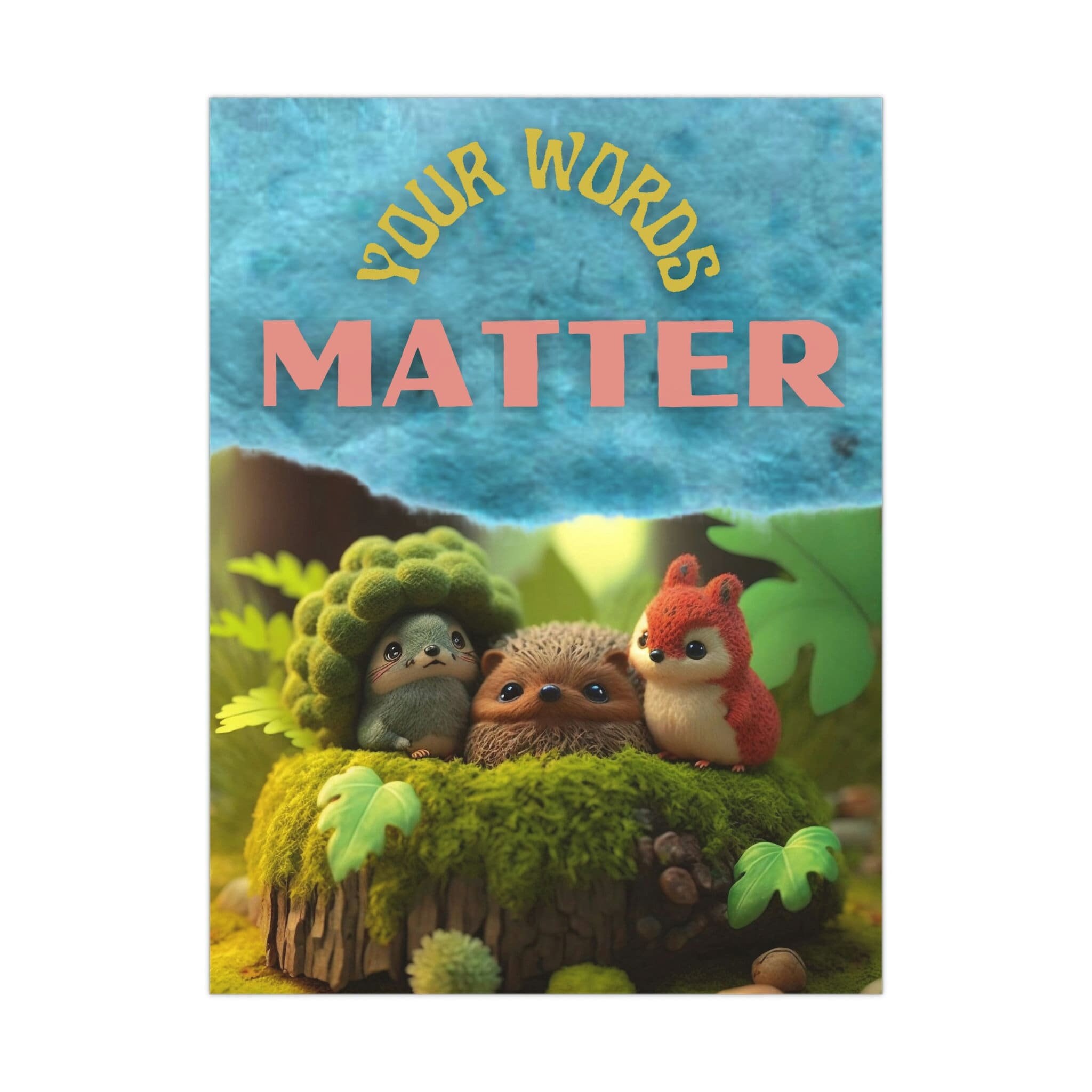 YOUR WORDS MATTER 2, Affirmations for Kids, Unframed Classroom Poster ...