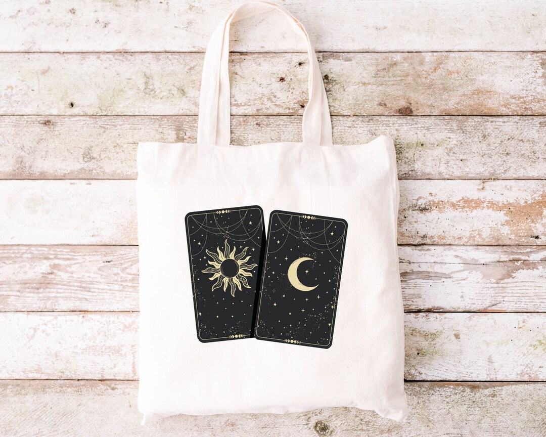 Tarot Cards Tote Bag, Pagan Tote Bag, Women Tarot Card Tote Bag, Cotton ...