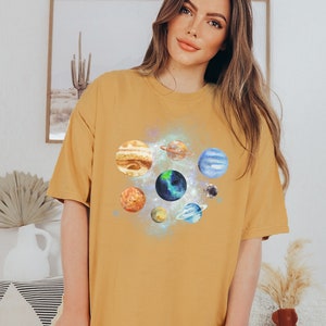 Comfort Colors® Solar System T-shirt, Galaxy Tee, Outer Space Shirt ...