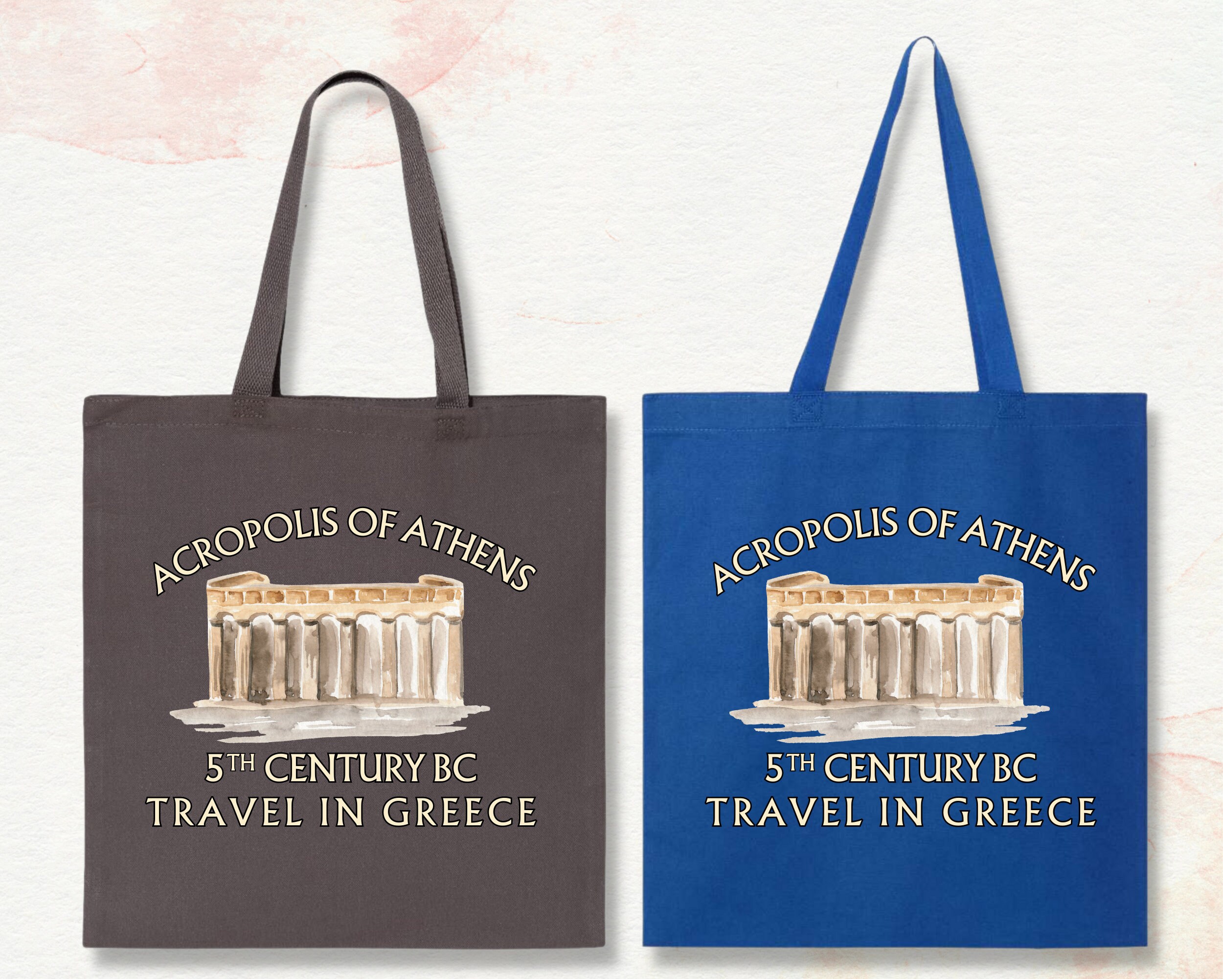 Acropolis of Athens Tote Bag Travel in Greece Shirt Greece - Etsy