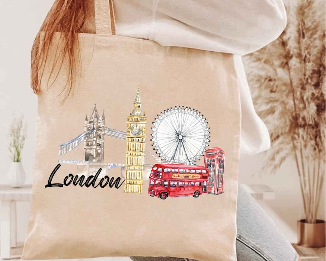 London Tote Bag, London Skyline Tote Bag, London Travel Tote Bag ...