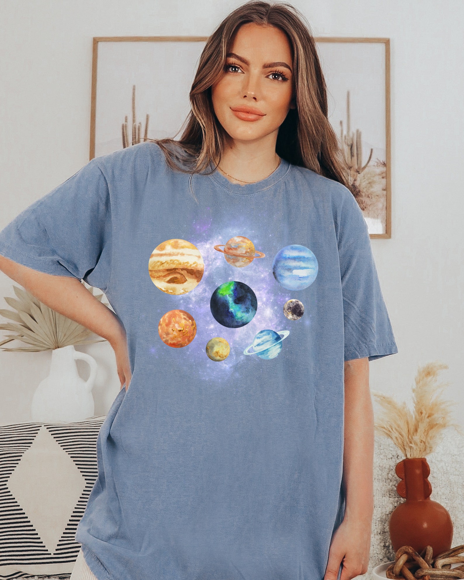 Comfort Colors® Solar System T-shirt Galaxy Tee Outer Space - Etsy