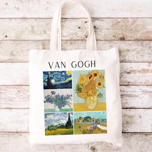 Van Gogh Paintings Tote Bag, Vincent Van Gogh Tote Bag, Art Tote Bag ...