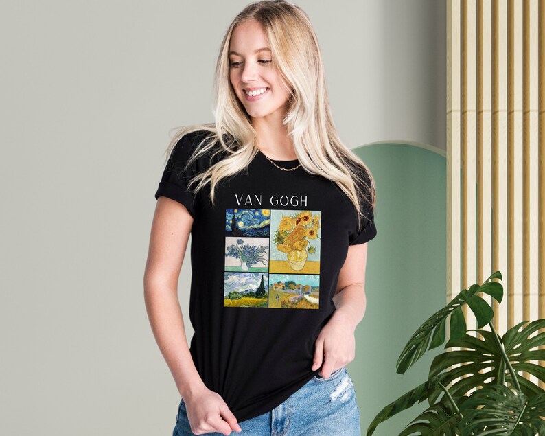 Van Gogh Paintings T-shirt Famous Painting Tee Vincent Van - Etsy