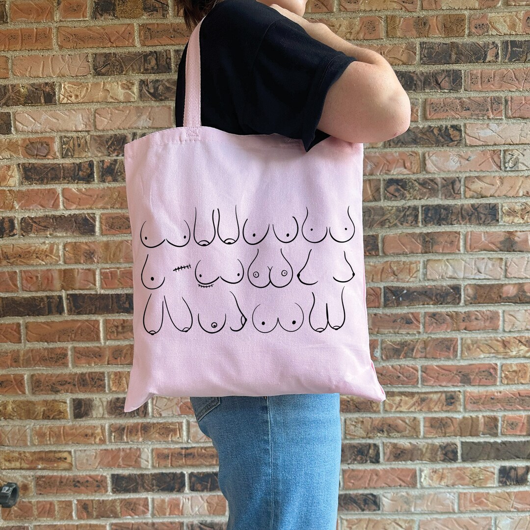 Boobs Tote Bag, Feminist Tote Bag, Breasts Illustration Bag, Feminist ...