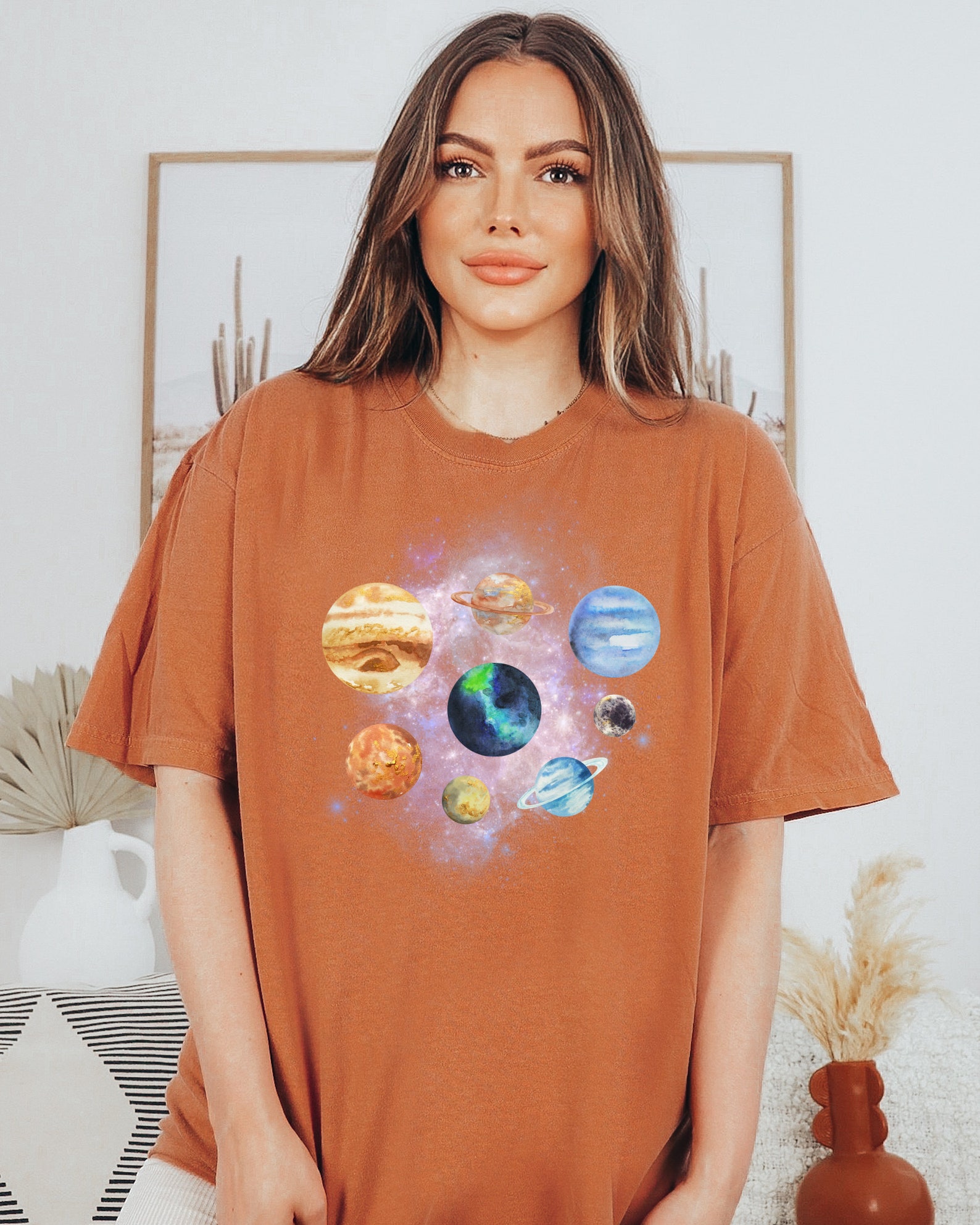 Comfort Colors® Solar System T-shirt Galaxy Tee Outer Space - Etsy