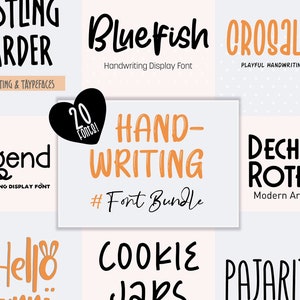 20 FONTS Handwriting Font Bundle | Font Bundle for Cricut | Handwriting ...